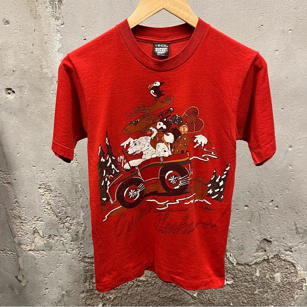 Vintage 1989 Cruisin Alaska Puff Paint Print Single S… - Gem